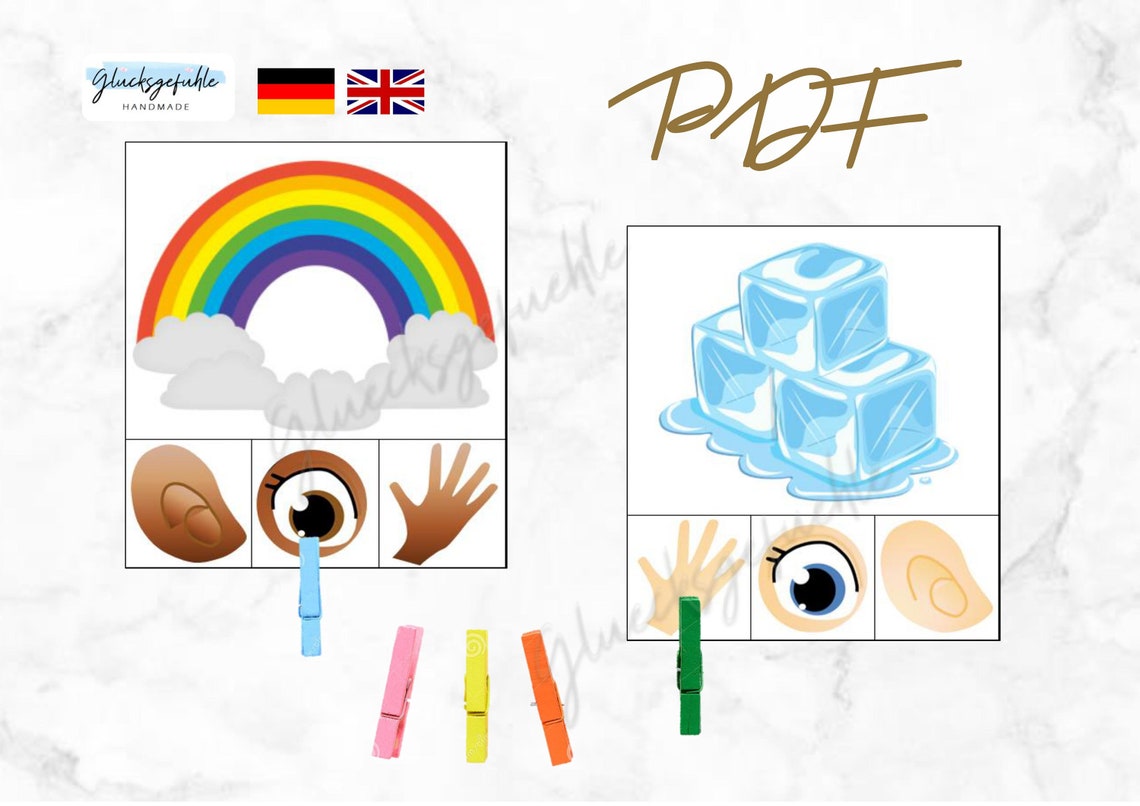 PDF 5 Sinne Five Senses Sorting Match Cards Montessori | Etsy