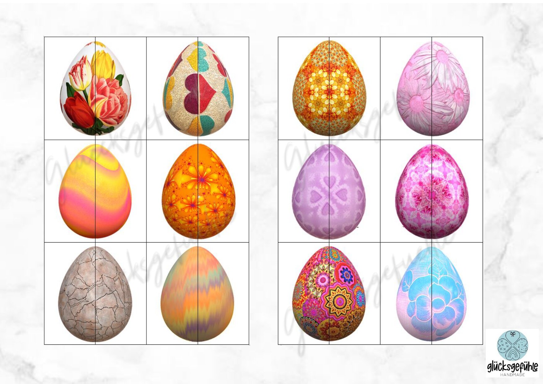 PDF Printable Easter Eggs Symmetry, Easter, Easter Games - Etsy