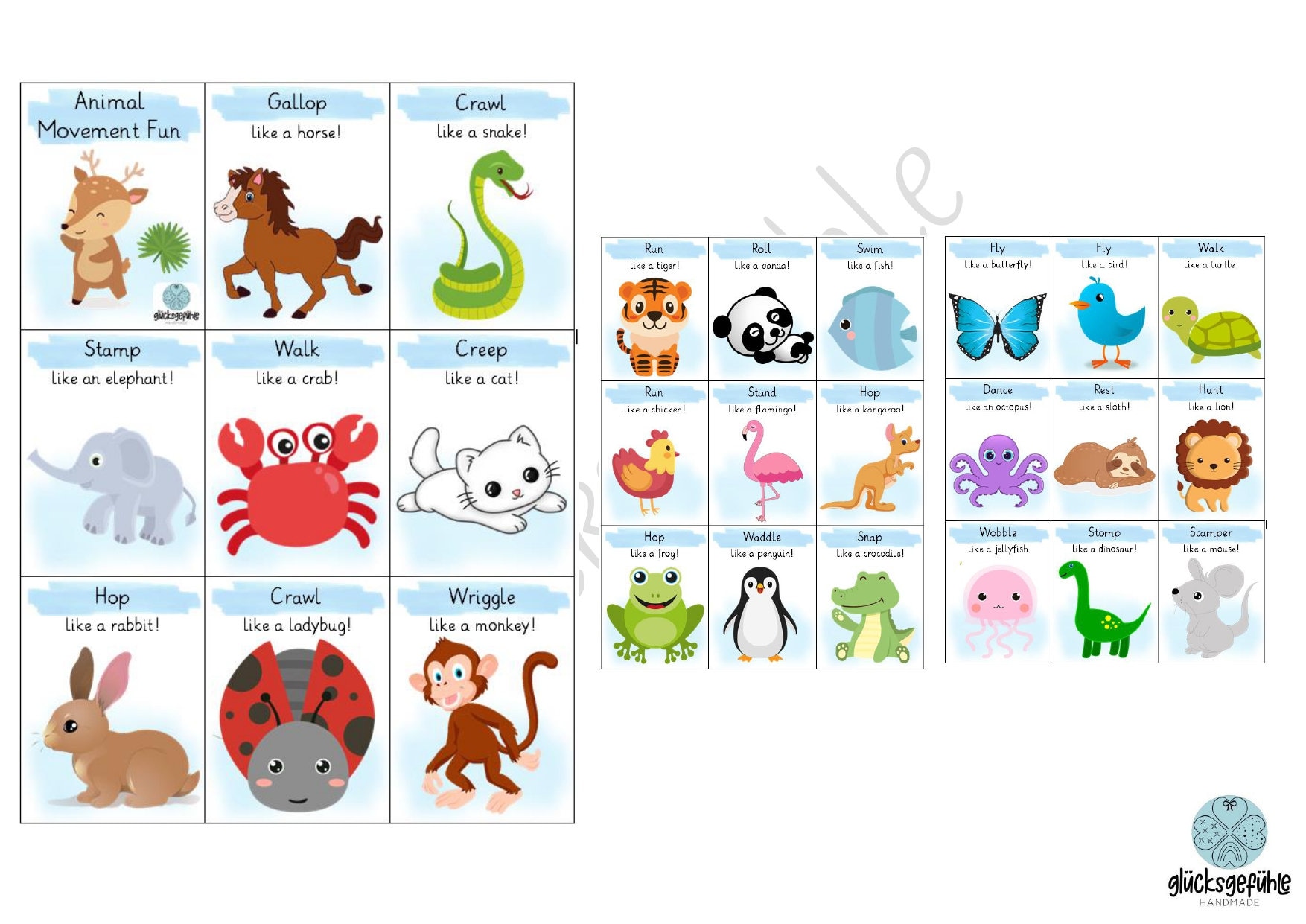 PDF Tierische Bewegungsspiele, Tierbewegung, Printable, Montessori ...