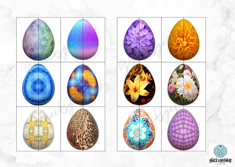 PDF Printable Easter Eggs Symmetry, Easter, Easter Games - Etsy