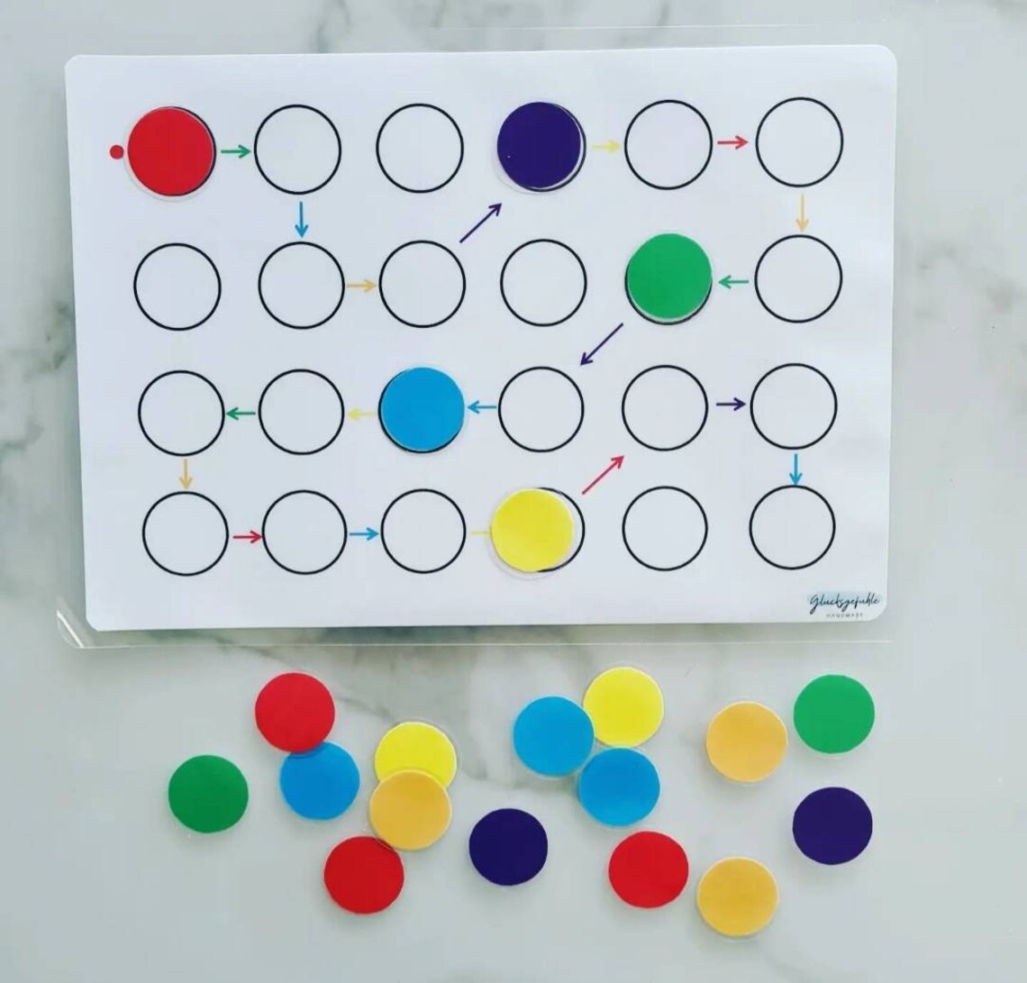 Gehirnjogging 5 Spiele Set Montessori Verknüpfung der - Etsy.de