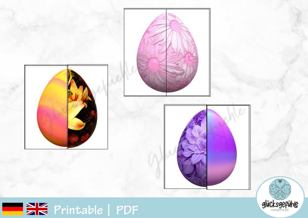 PDF Printable Easter Eggs Symmetry, Easter, Easter Games - Etsy
