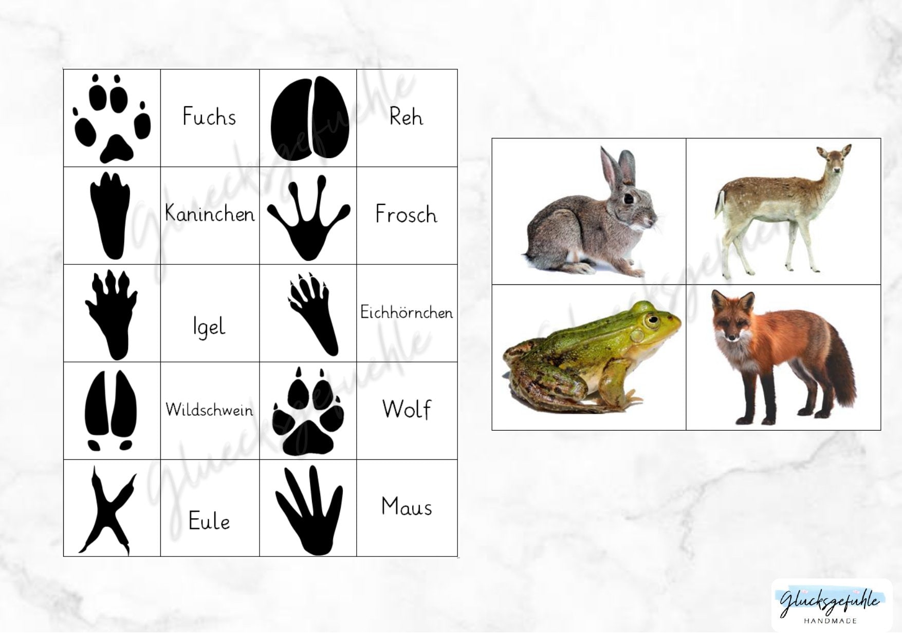 PDF Wald Tiere Fußspuren, Forscher Set - Etsy.de