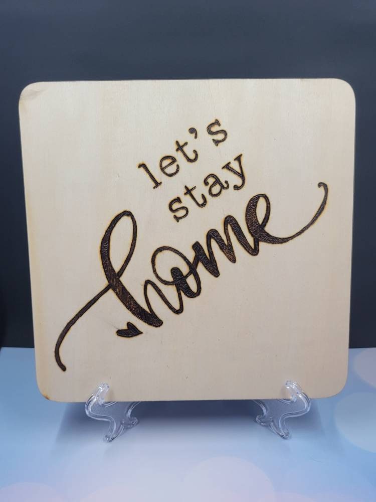 Let's Stay Home Sign - Etsy