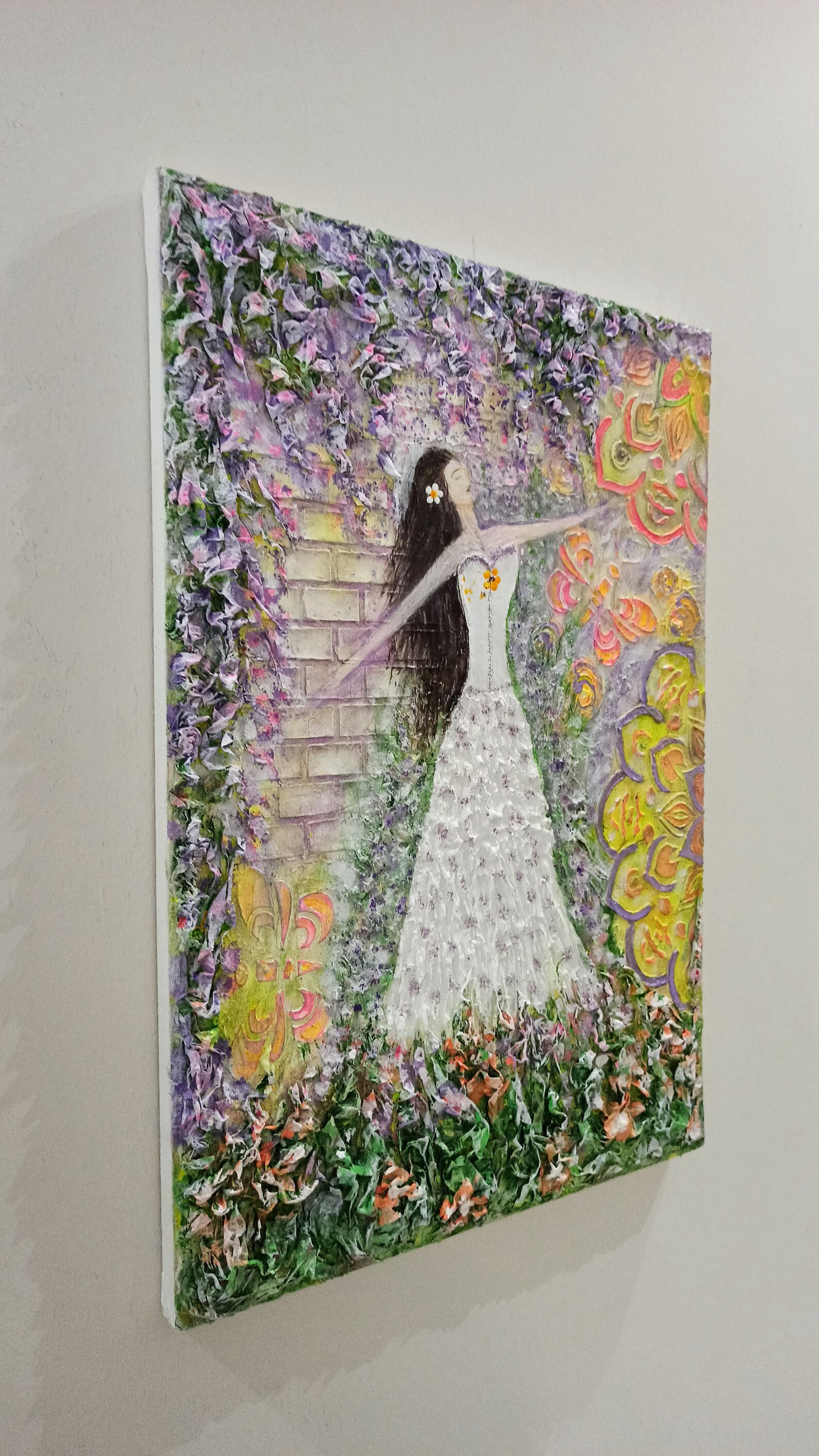 Textured abstract bride painting mandala art wall decor 3d | Etsy