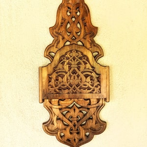 Wooden Ornate Wall Shelf | Hand Carved Wood Shelf | Folding Shelf ...