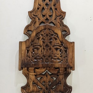 Wooden Ornate Wall Shelf | Hand Carved Wood Shelf | Folding Shelf ...