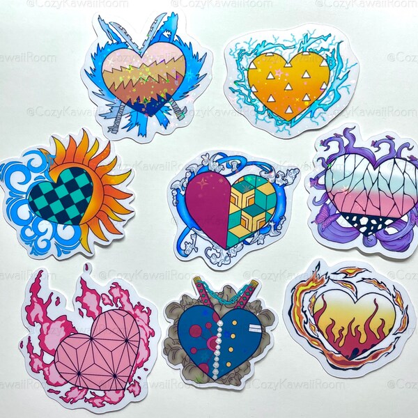 Demon Slayer Hashira Stickers - Etsy