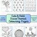 Disco Colouring Pages, Groovy Colouring, 70s Style Coloring Page, Print ...