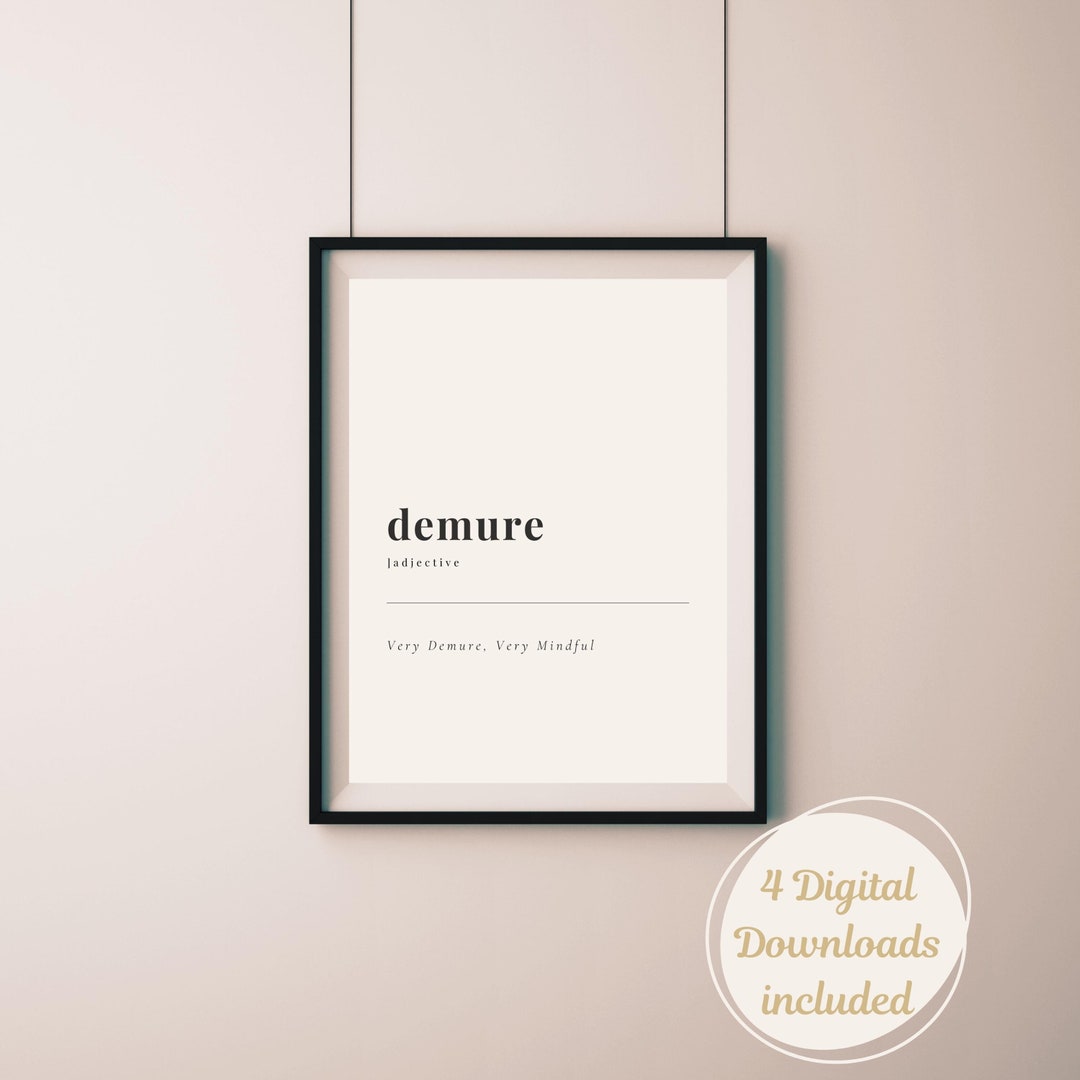 Demure | Very Demure, Very Mindful | Digital Download Print - Etsy