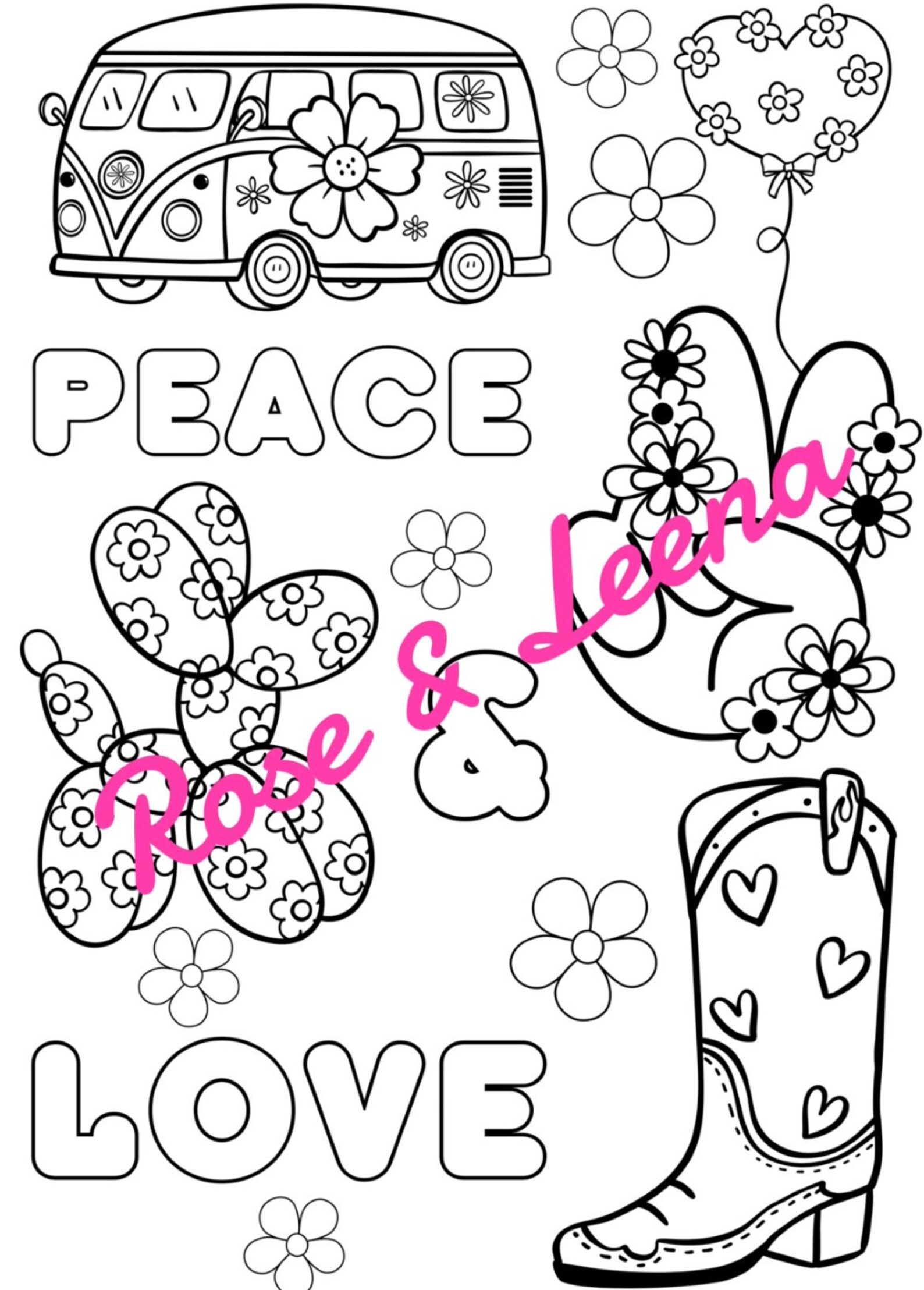 Disco Colouring Pages, Groovy Colouring, 70s Style Coloring Page, Print ...