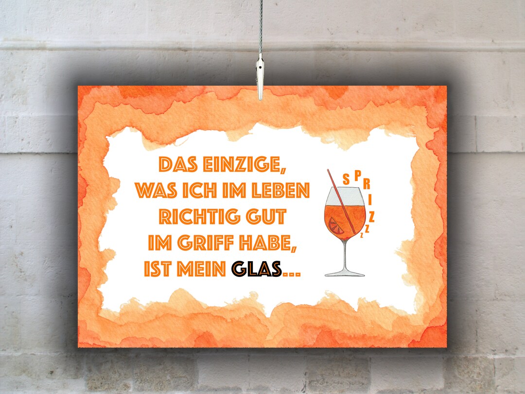 Lustige Apero Postkarte: Glas im Griff - Etsy Schweiz