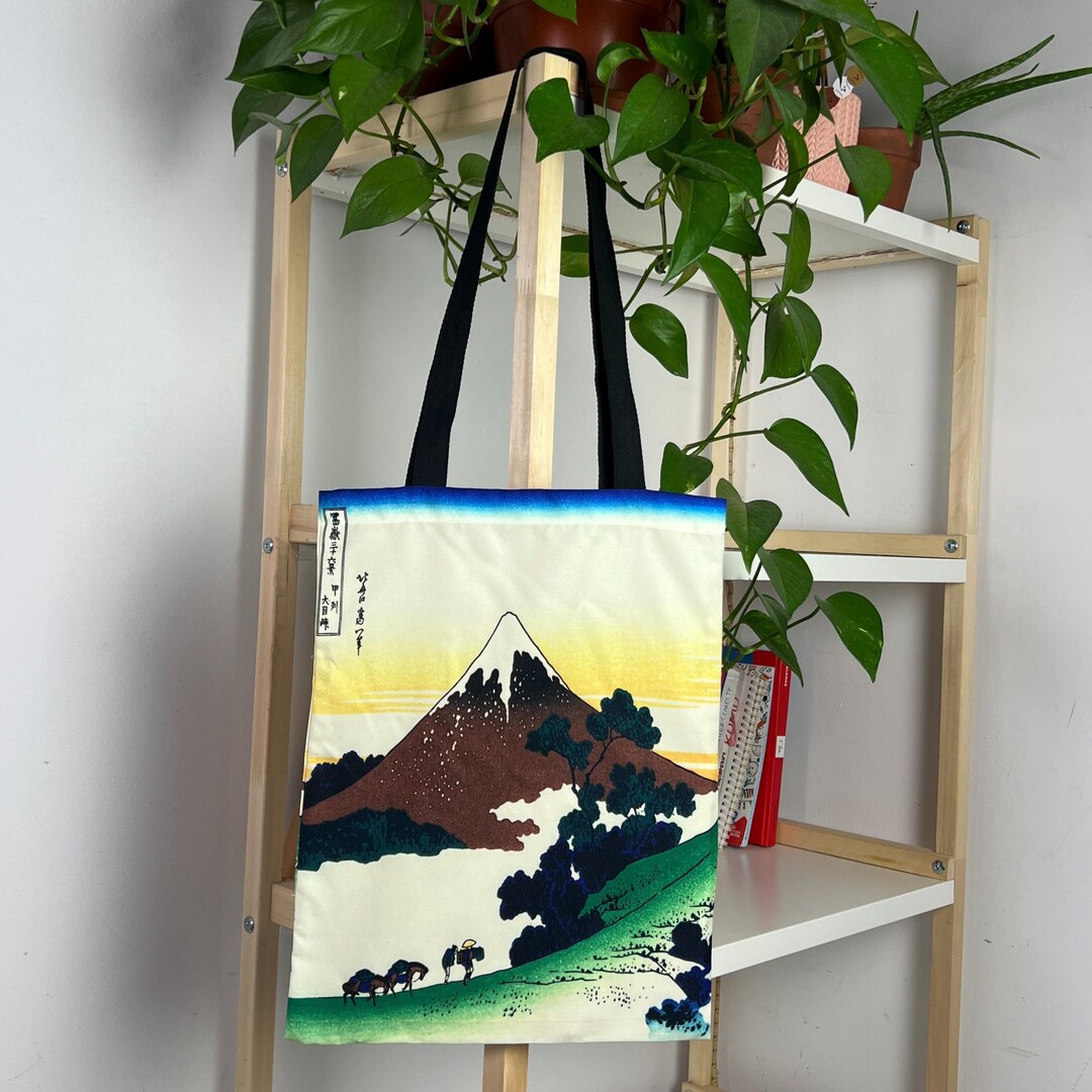 Full Print Tote Bag Views of Mount Fuji by Hokusai Eco-friendly ...