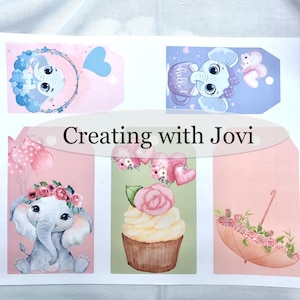 Elephant Digital Kit, Cute Elephant Printables, Elephant Digital ...