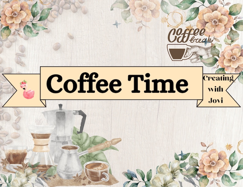 Coffee Time Printable, Coffee Journal Papers, Coffee Scrapbook, Coffee ...