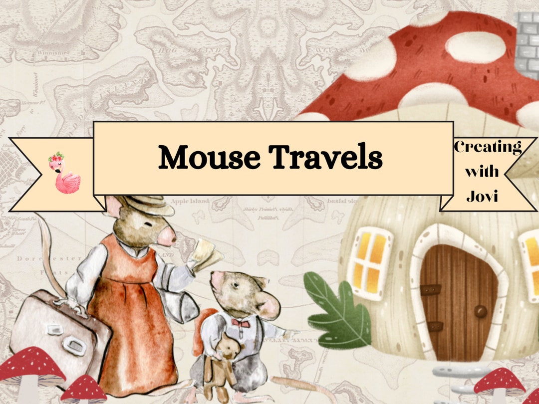 Mouse Travels Journal Kit, Mouse Digital, Mouse Printable, Travelers ...