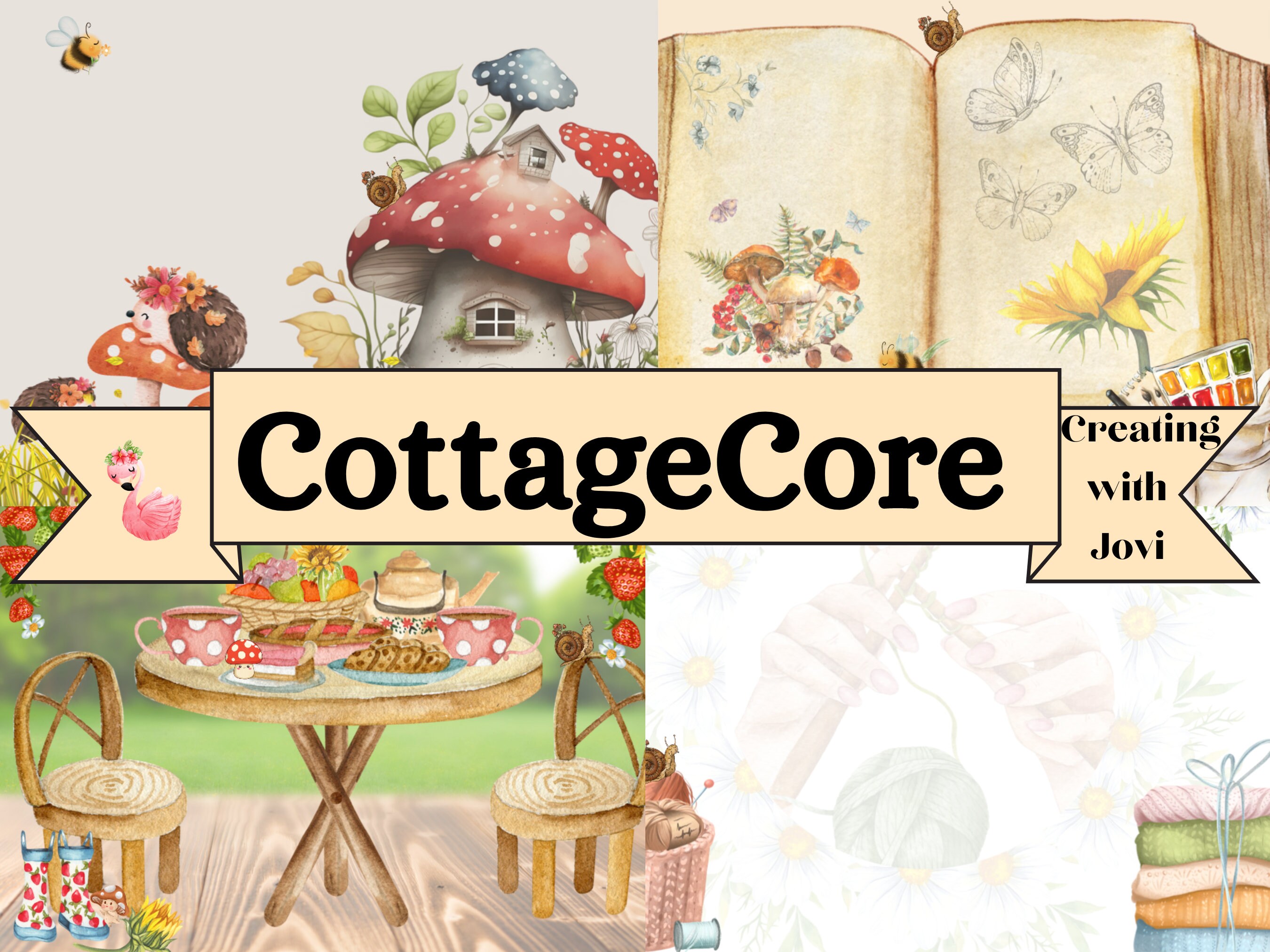 Cottagecore Junk Journal Kit: Printable Ephemera & Journal Pages ...