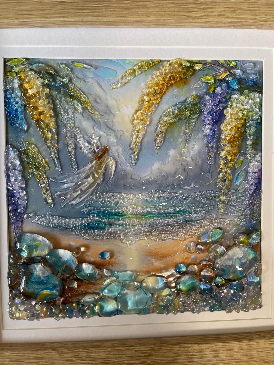 Glass and Resin Sculpted Painting (ANGELIC REALM) - Etsy