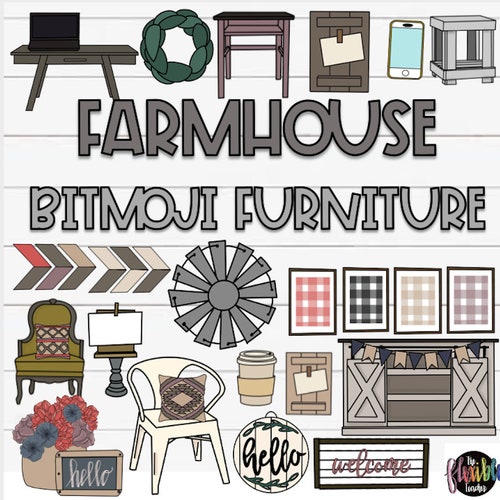 Farmhouse Bitmoji Classroom Decor Bitmoji Business or - Etsy