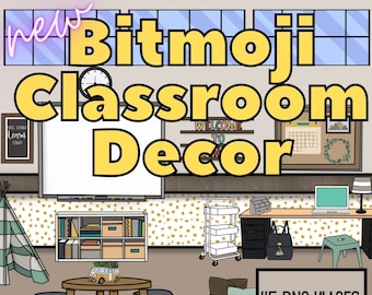 Bitmoji Classroom Template - Etsy UK
