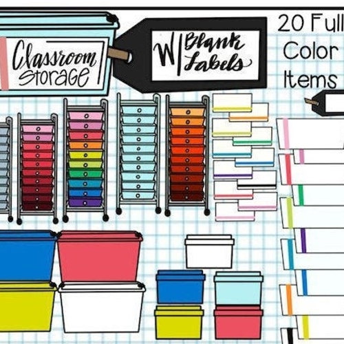 Storage Clipart Classroom Storage Clipart Bitmoji - Etsy