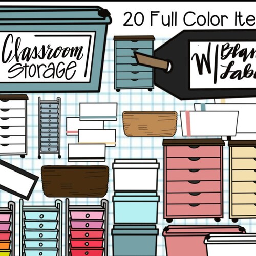 Storage Clipart Classroom Storage Clipart Bitmoji - Etsy