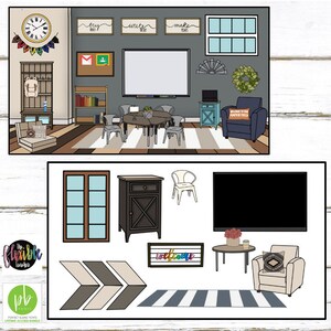 Bitmoji Classroom | Bitmoji Template | Digital Classroom - Etsy