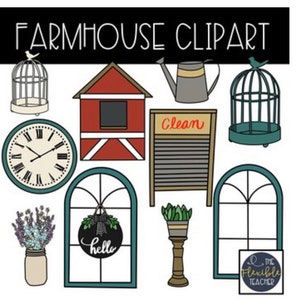 Farmhouse Decor | Farmhouse Clip Art | Bitmoji Decor - Etsy