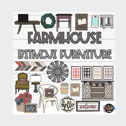 Farmhouse Bitmoji Classroom Decor Bitmoji Business or - Etsy