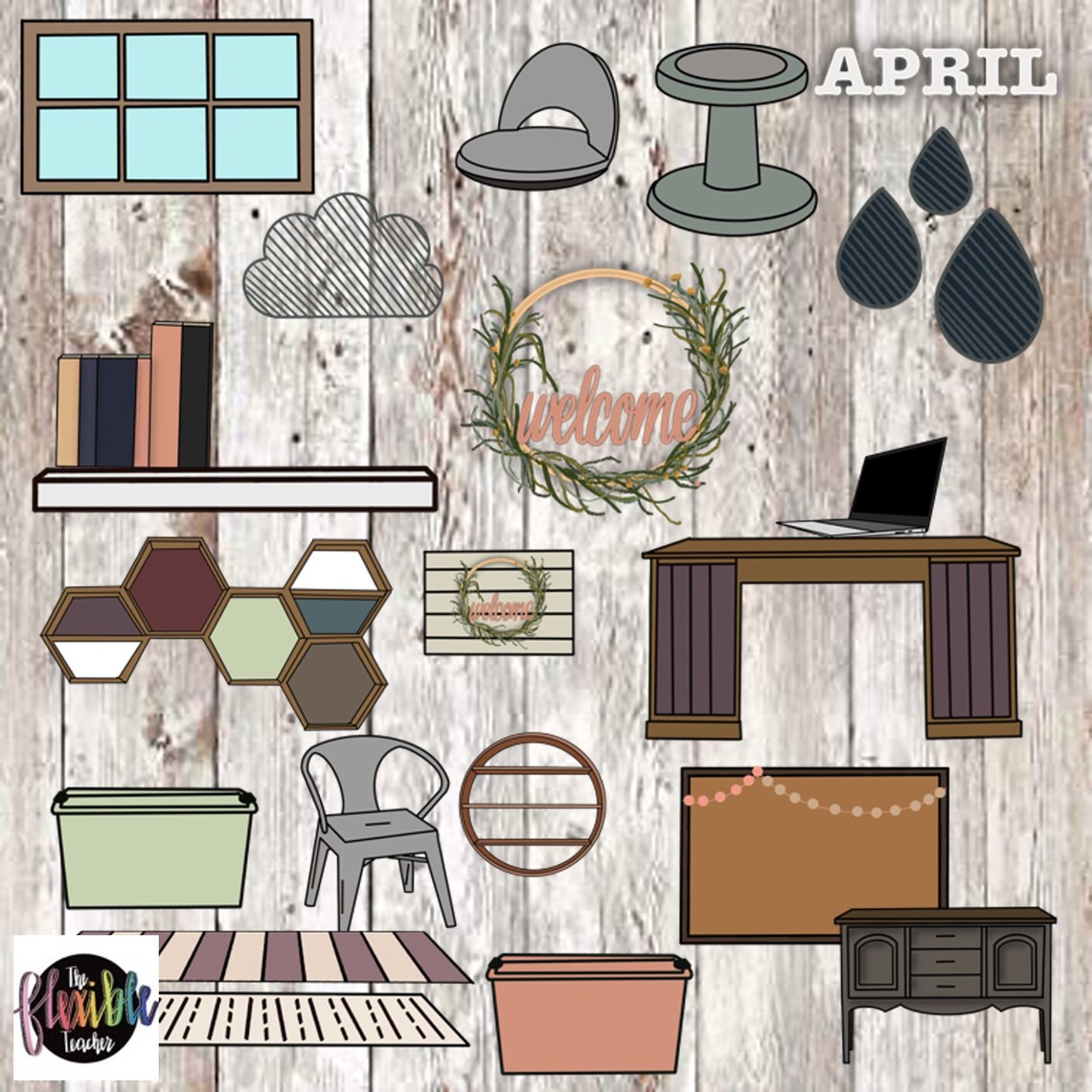 Bitmoji Decor | April Bitmoji Decor | Spring Decor | Digital Classroom ...