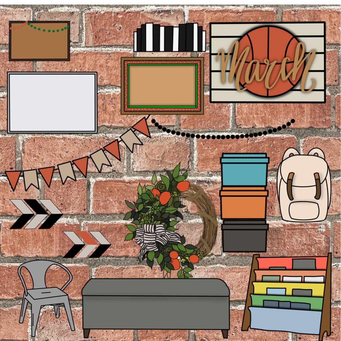 Bitmoji Decor | March Bitmoji Decor | Basketball St Patricks | Digital ...