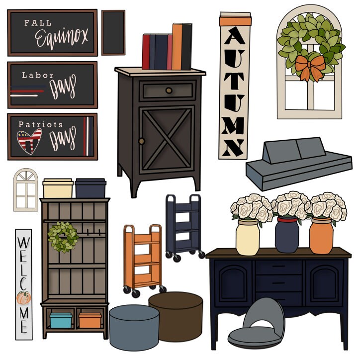 Bitmoji Decor Clipart | Fall Theme Bitmoji | Digital Classroom ...