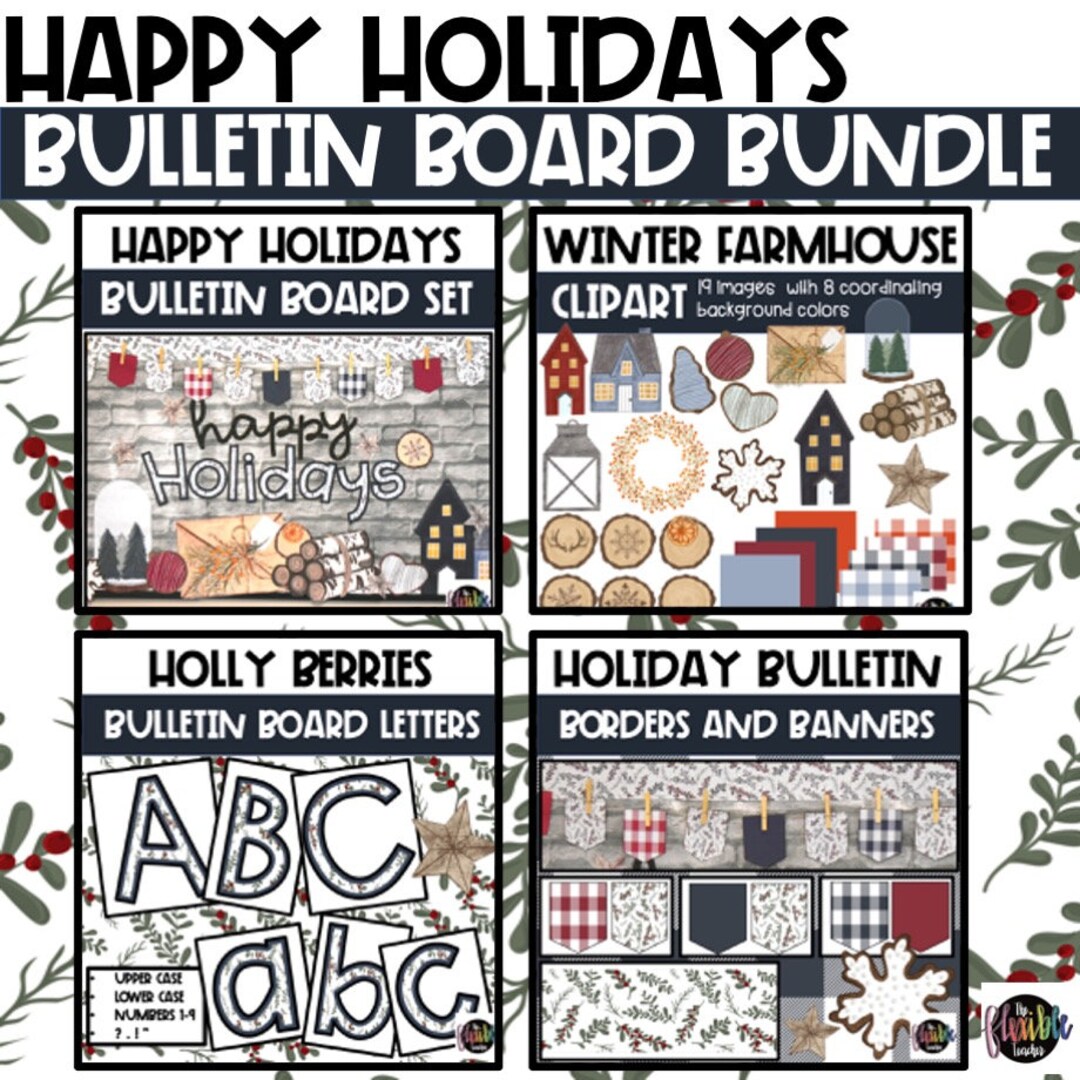 Holiday Bulletin Board Bundle | Christmas Bulletin Board Bundle - Etsy