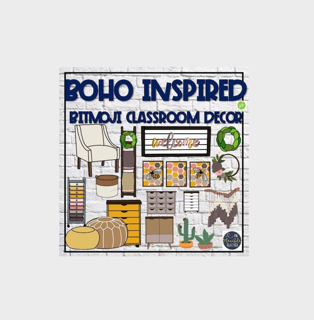 Boho Decor Clipart | Boho Furniture Clipart | Bitmoji Clipart | Digital ...