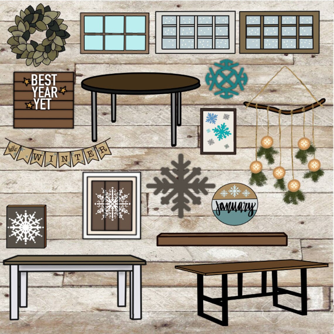 Bitmoji Decor | January Bitmoji Decor | Winter Bitmoji Decor | Digital ...