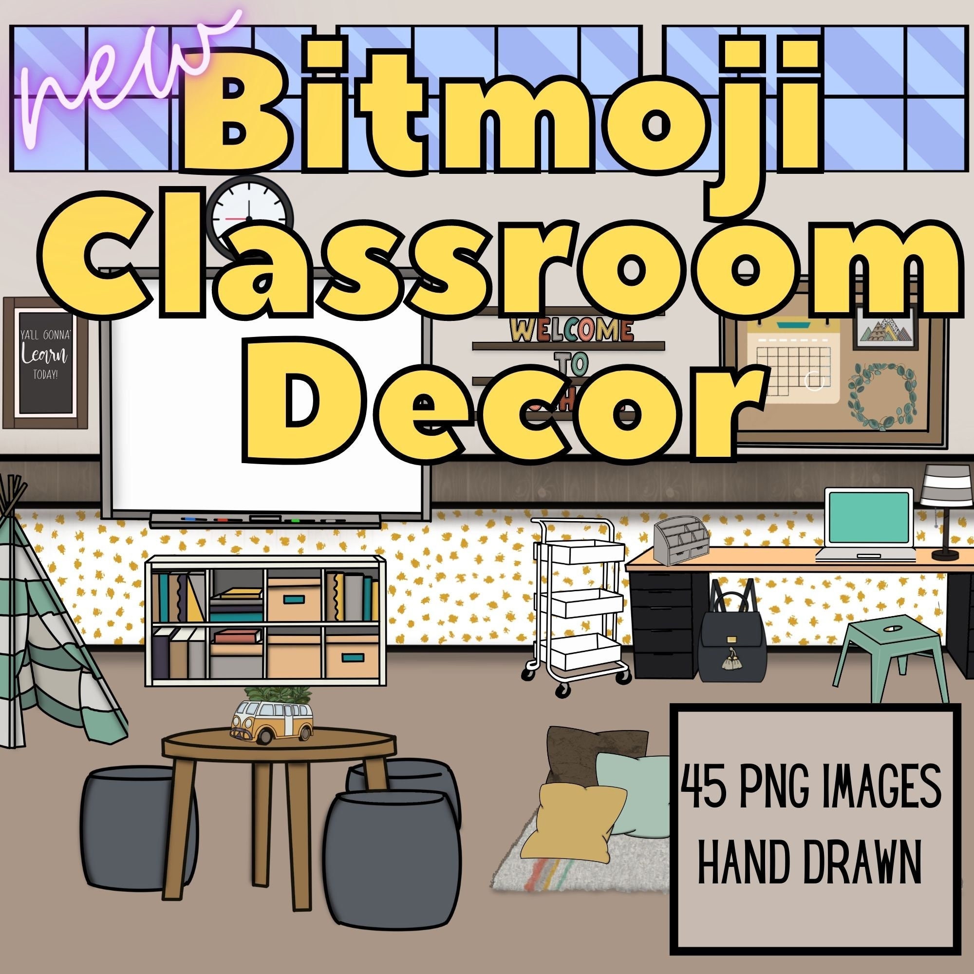 Bitmoji Decor | New Bitmoji Decor | Year Round Decor | Digital ...