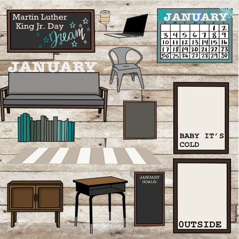 Bitmoji Decor | January Bitmoji Decor | Winter Bitmoji Decor | Digital ...