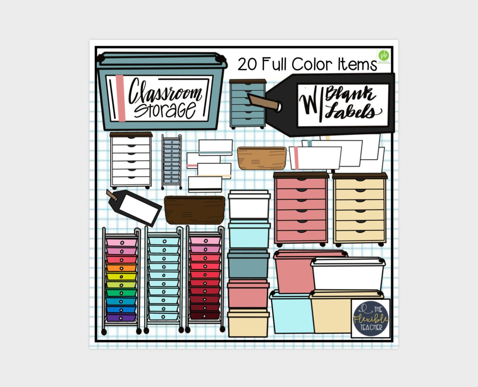 Storage Clipart | Classroom Storage Clipart | Bitmoji Classroom - Etsy