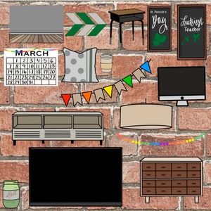 Bitmoji Decor | March Bitmoji Decor | Basketball St Patricks | Digital ...