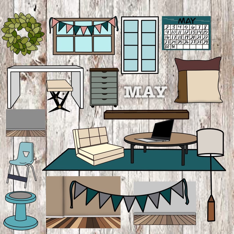 Bitmoji Decor | May Bitmoji Decor | Spring Decor | Digital Classroom - Etsy