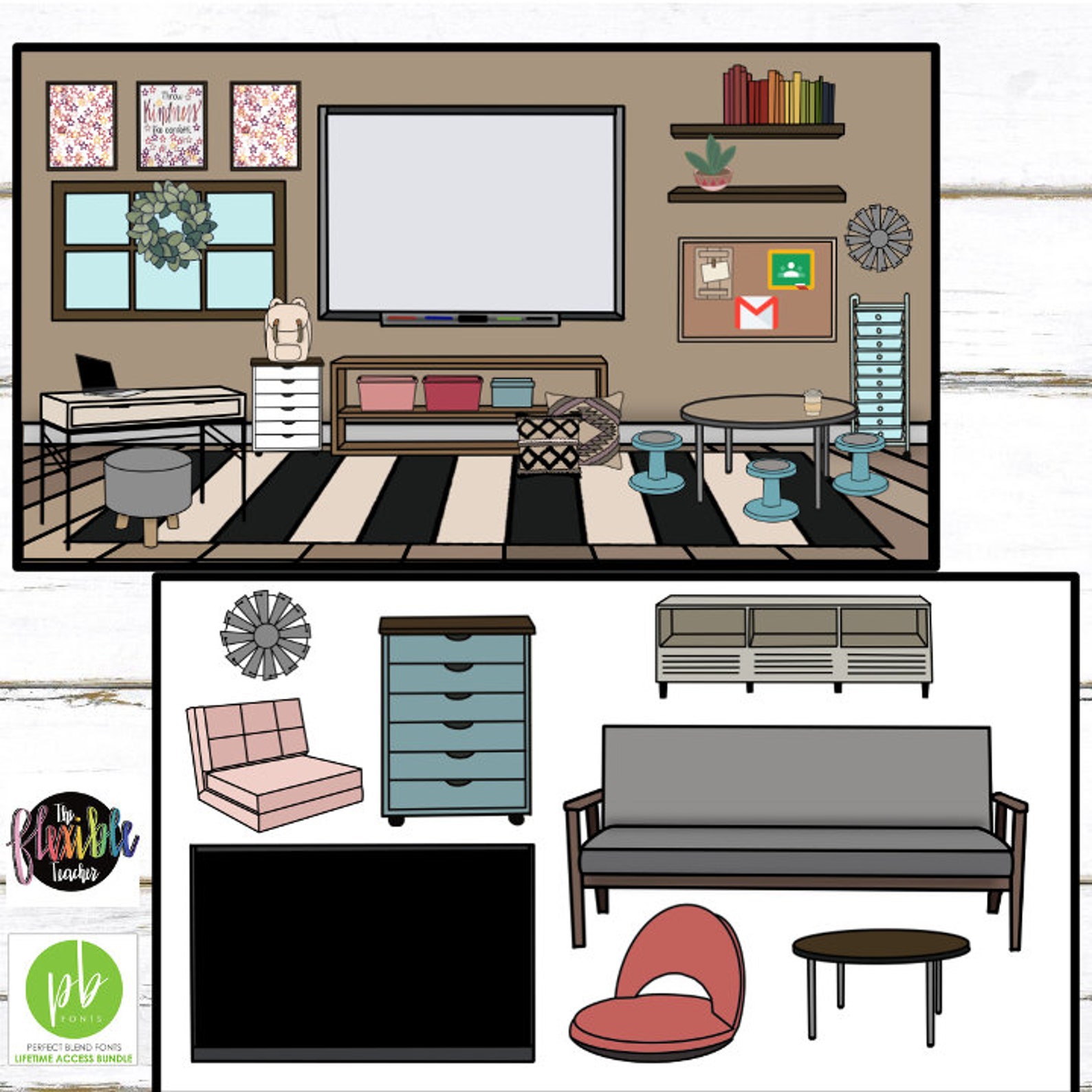 Bitmoji Classroom | Bitmoji Template | Digital Classroom | Bitmoji ...