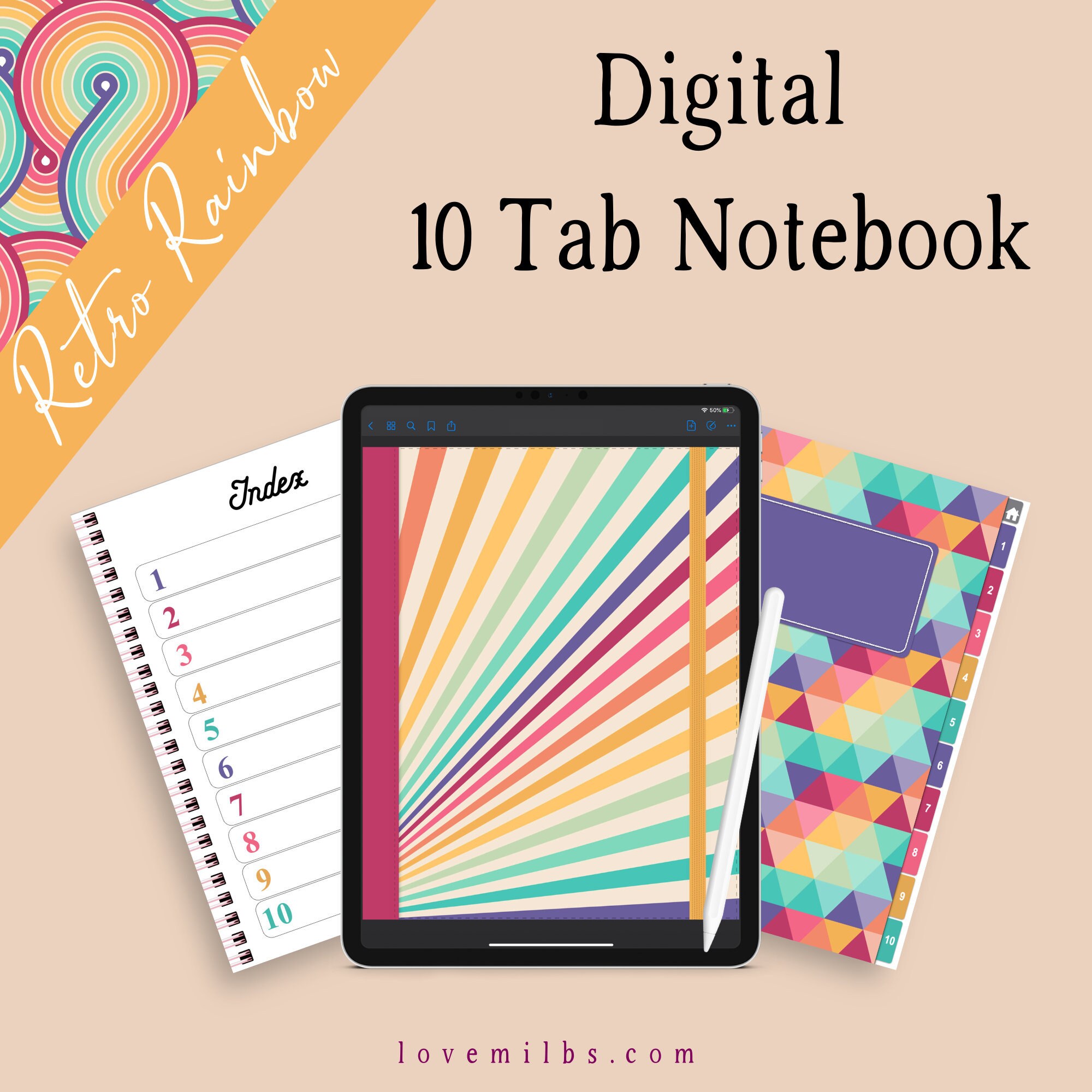 Notepads Retro Rainbow Notepad Paper etna.com.pe