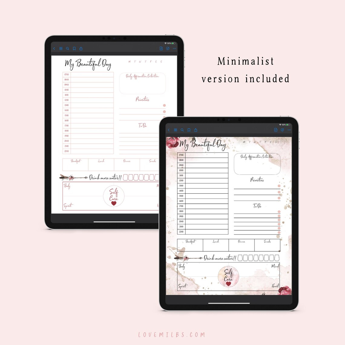 Digital Day Planner - Digital Planner for iPad - Undated With Printable ...