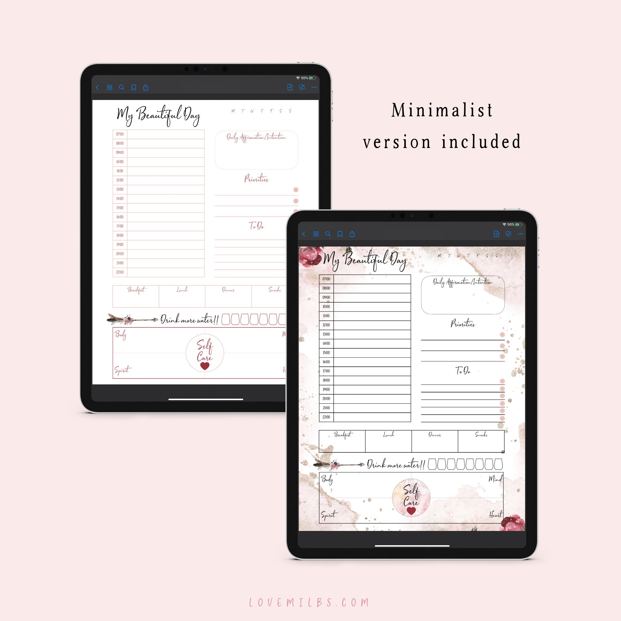 Digital Day Planner - Digital Planner for iPad - Undated With Printable ...