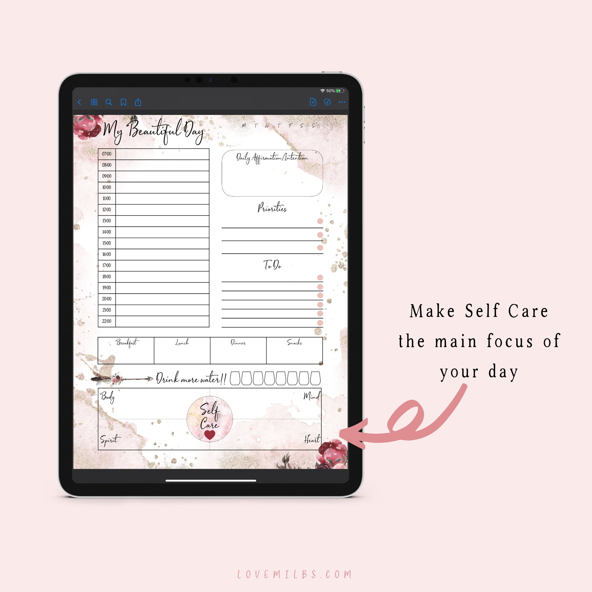 Digital Day Planner - Digital Planner for iPad - Undated With Printable ...