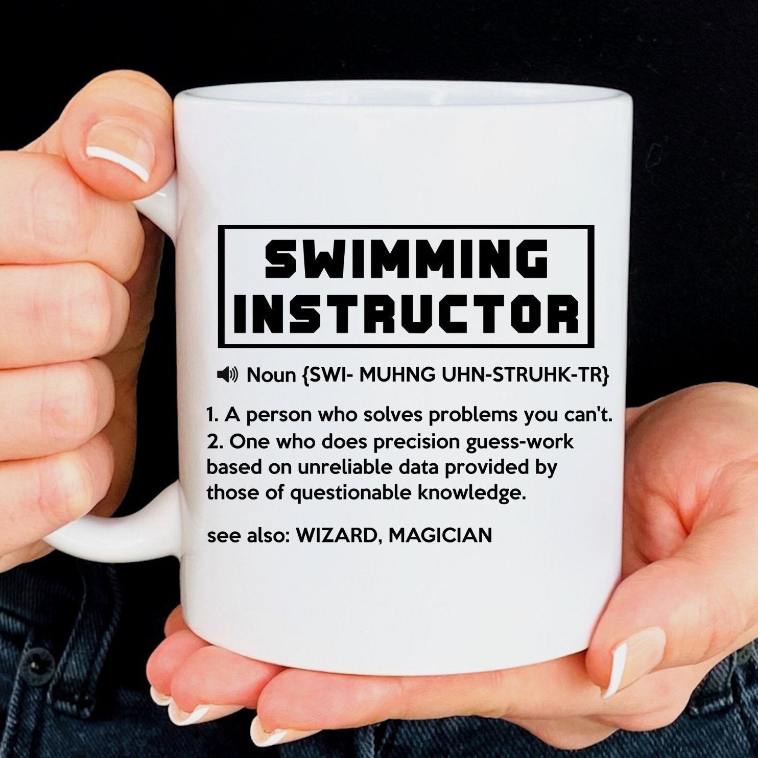 Funny Swimming Instructor Gift Swimming Instructor Mug For | Etsy