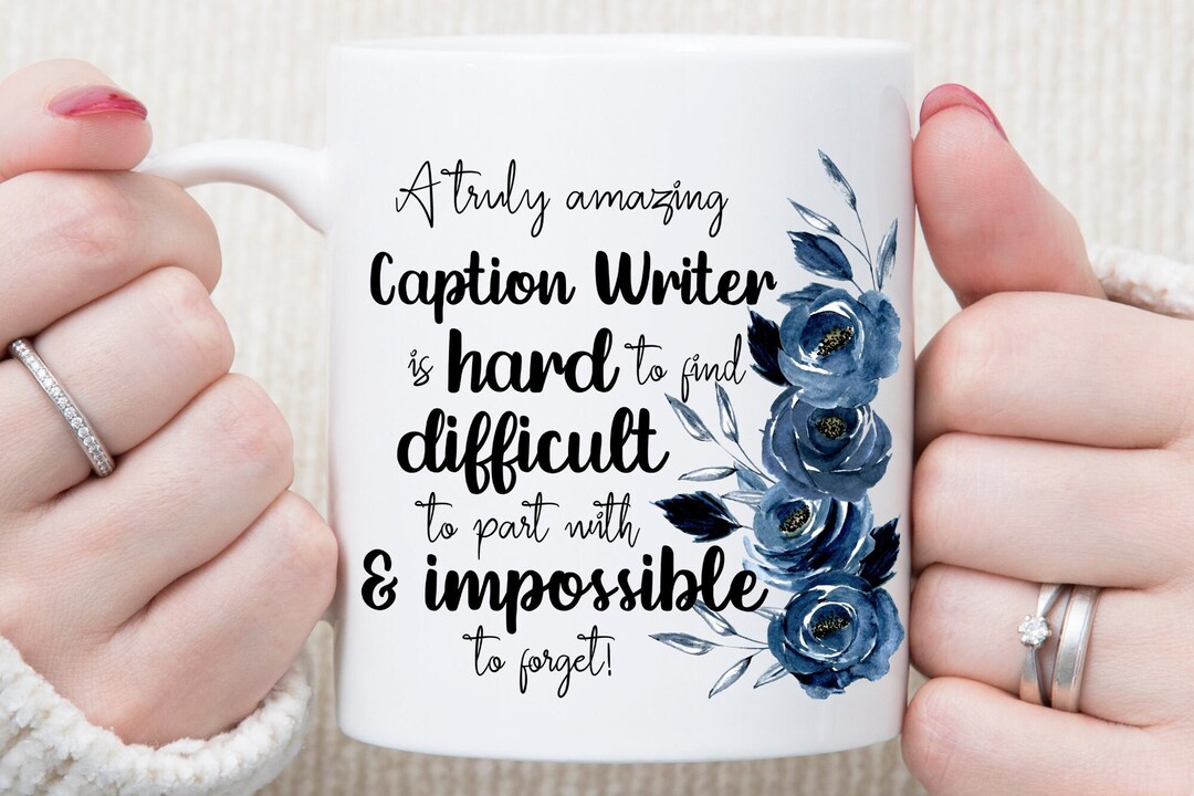 Personalized Caption Writer Gift for Women, Appreciation Gift, Birthday ...