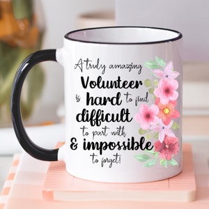 Personalized Volunteer Gift for Women, Volunteer Mug, Appreciation Gift ...