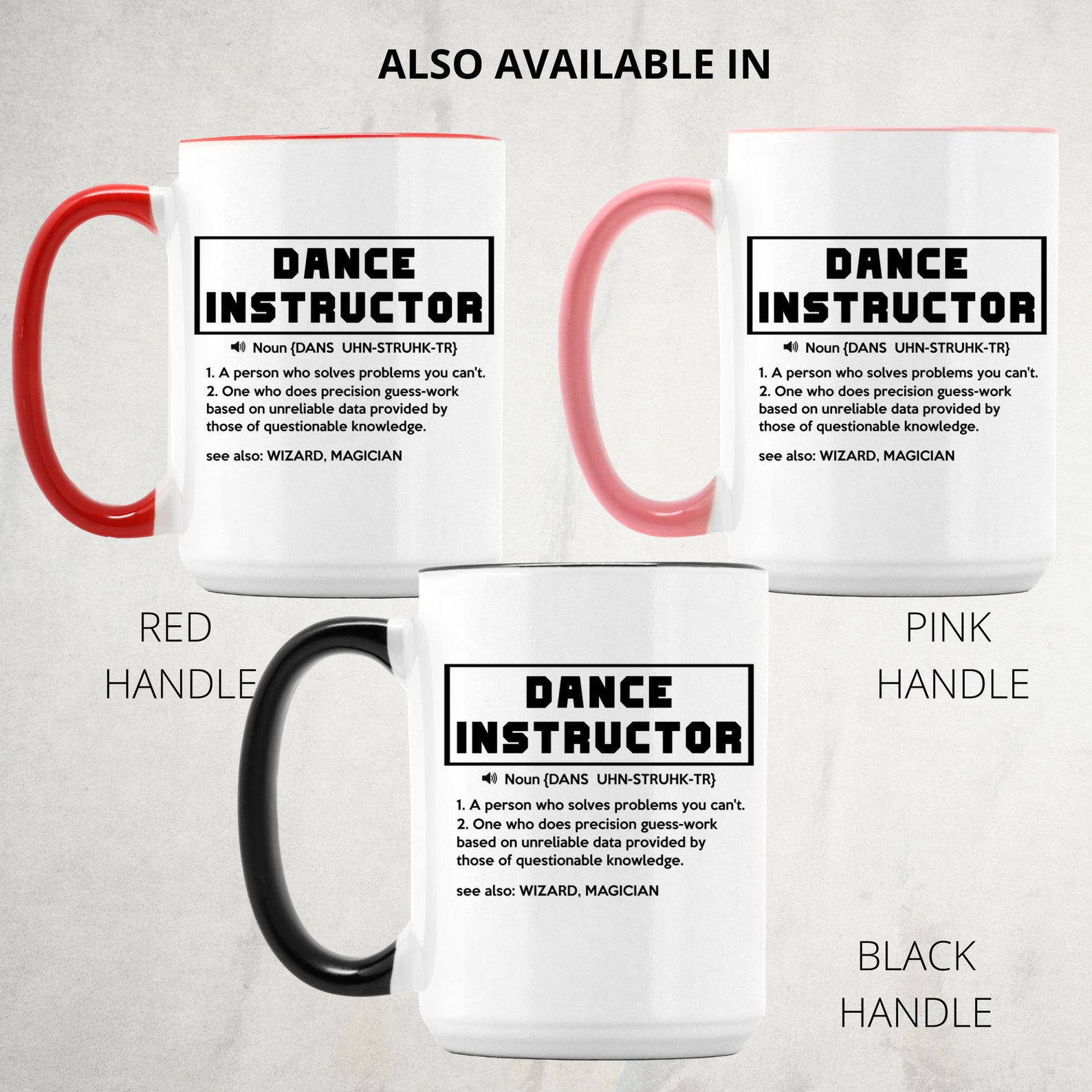 Funny Dance Instructor Mug Dance Instructor Gift for Men & - Etsy