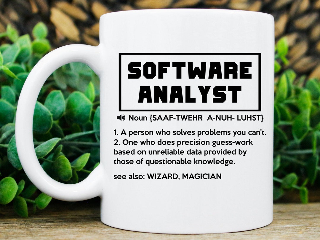 Taza de regalo de analista de software divertido, regalo para hombres y ...